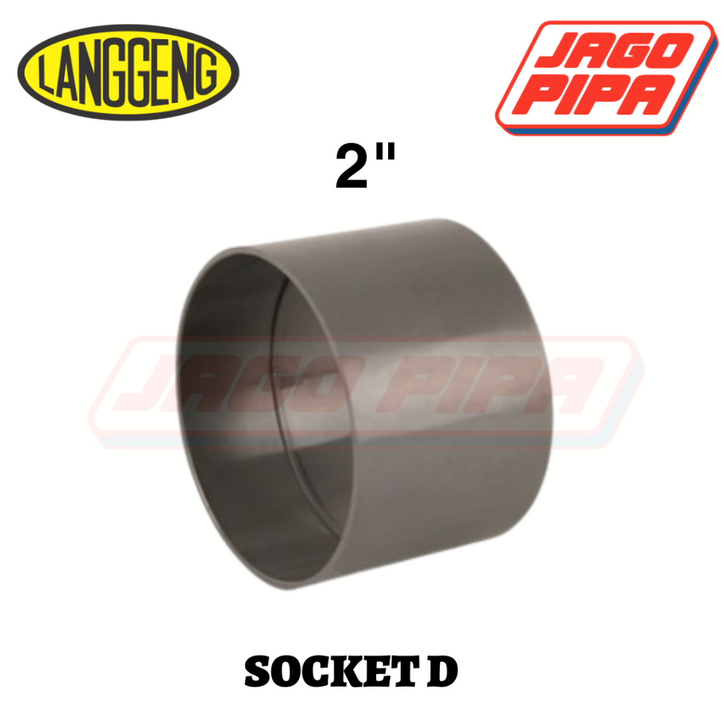 Jual Langgeng Socket D 2 Inch Sambungan Pipa PVC Lurus Polos Sok Sock 2 ...