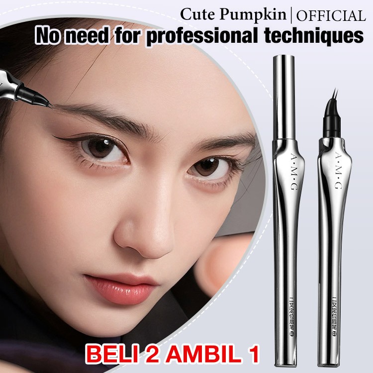 Jual 【Ready】3PCS AMG Pencil Alis Waterproof 2 Points Eyebrow Pen Long ...