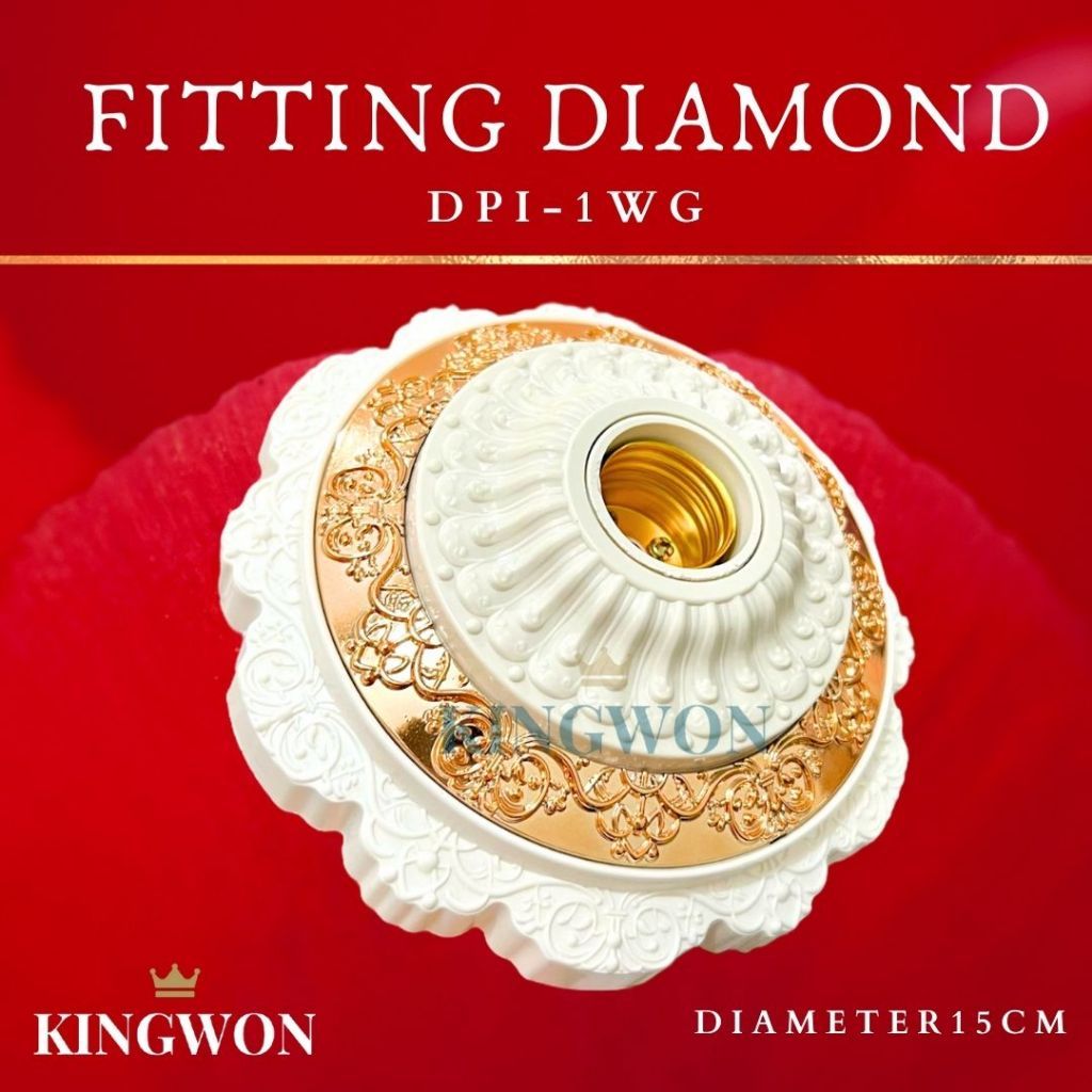 Jual FITTING LAMPU PLAFON HIAS DIAMOND DPI 1 WG KINGWON FITTING LAMPU ...