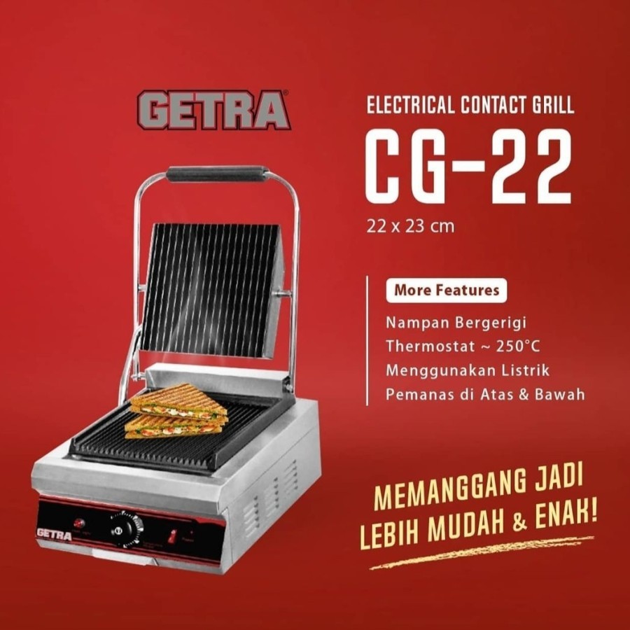 Jual GETRA ELECTRICAL CONTACT GRILL CG-22 / PEMANGGANG LISTRIK | Shopee ...