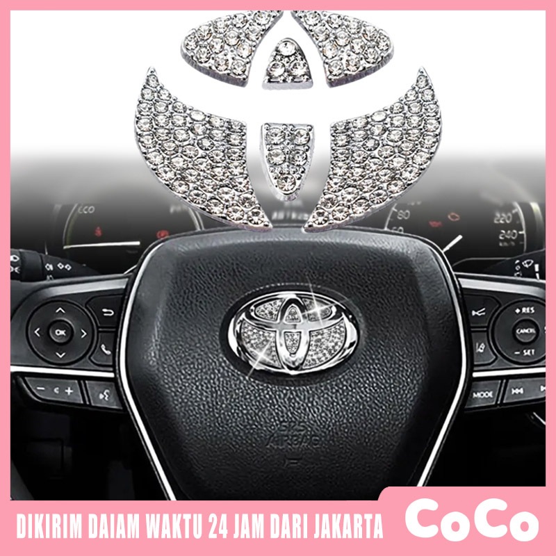 Jual Stiker Emblem Logo Stir Mobil Bling Car Steering Wheel Diamond ...