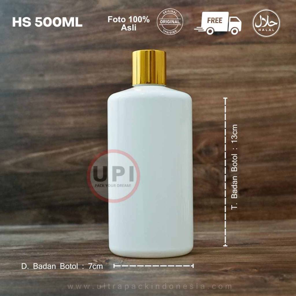 Jual KEMASAN BOTOL PRESS TOP ISI ULANG - BOTOL PET HS24 500ML PUTIH ...