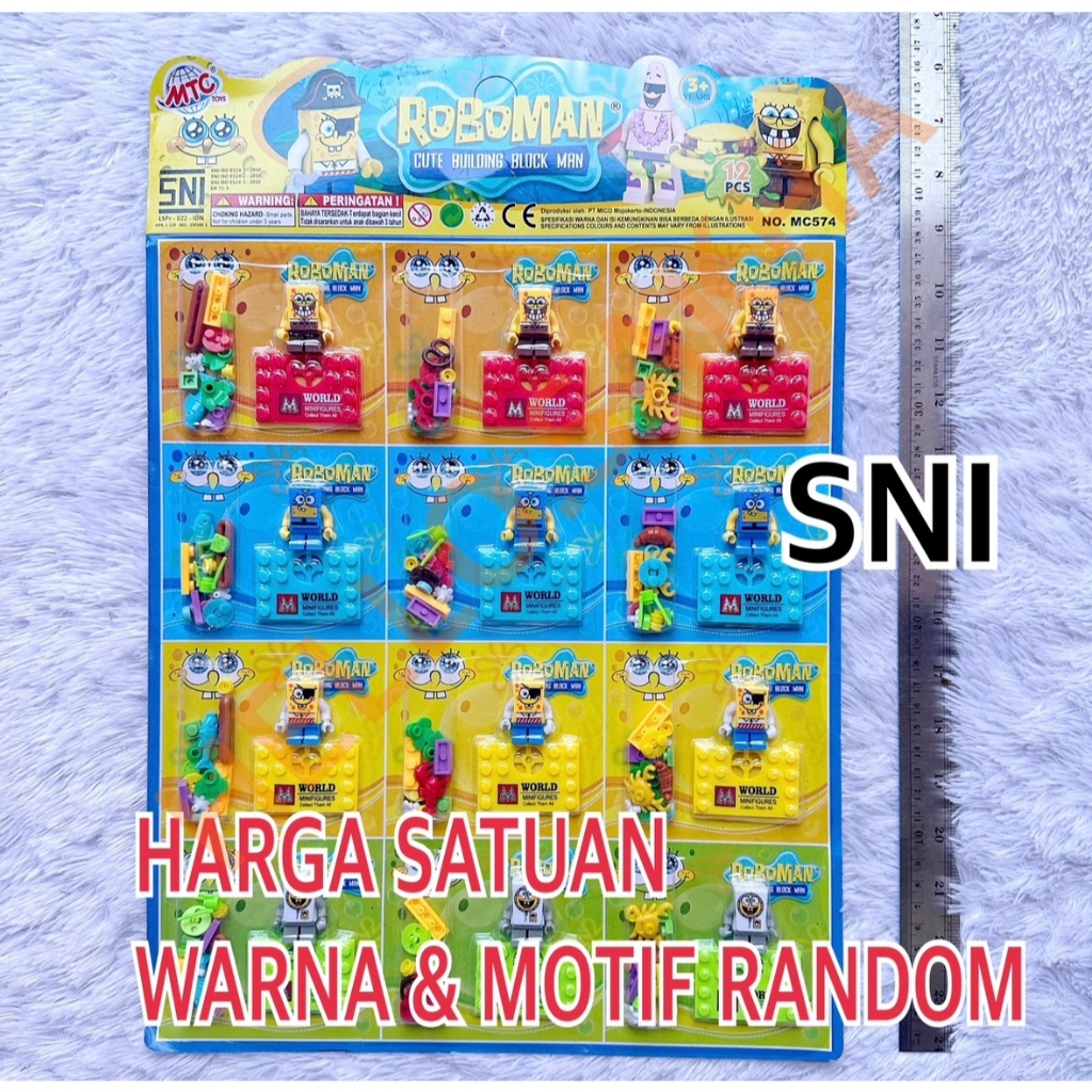 Jual MAINAN MC 574 ROBOMAN SPONGEBOB BLOCK BONGKAR PASANG DIY SUSUN ...
