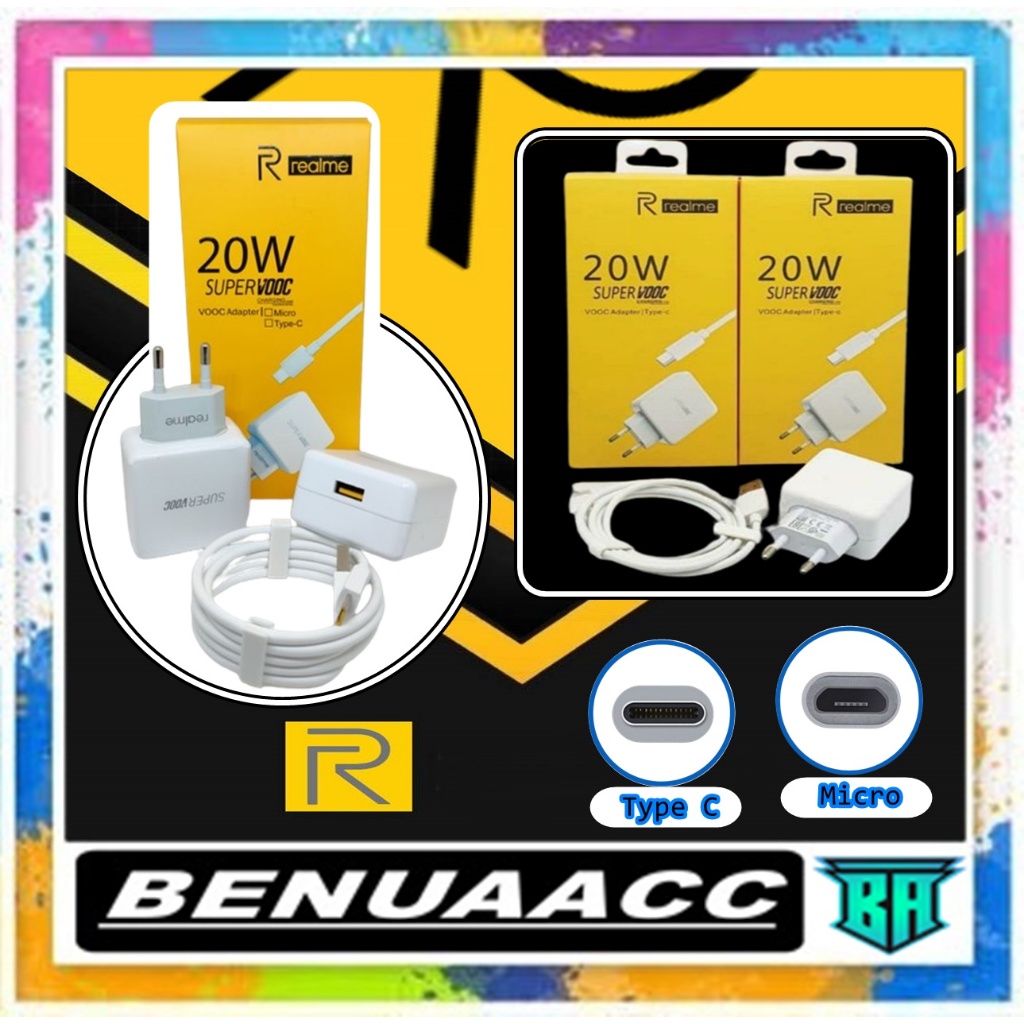 Jual (ba) Charger Merk REALME 20W VOOC Fast Charging | Shopee Indonesia