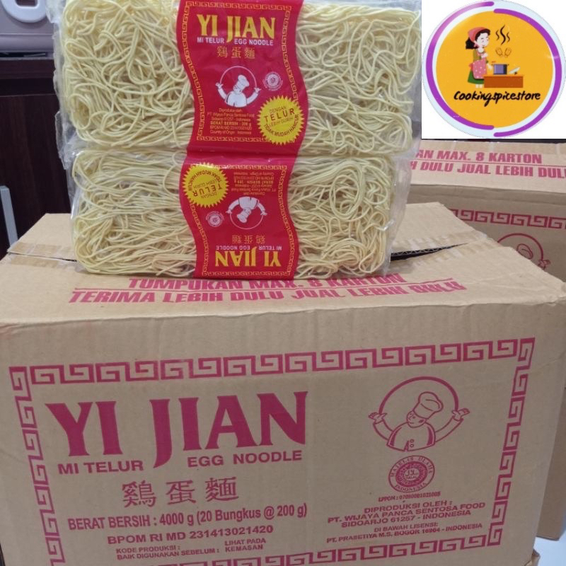 Jual MI YI JIAN MI TELUR 200GR PER DUS ISI 20 PCS | Shopee Indonesia