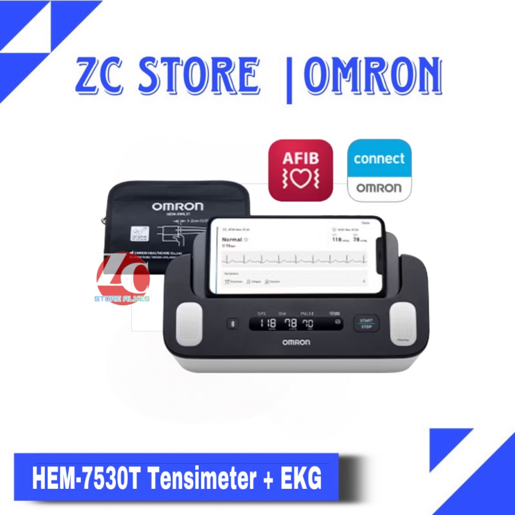 Jual Omron BPM HEM-7530T (OMRON Complete) Tensimeter Digital + EKG ...