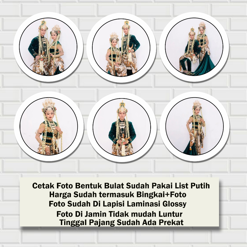 Jual Cetak Foto Bentuk Bulat Pakai List Putih Harga Termurah harga per ...