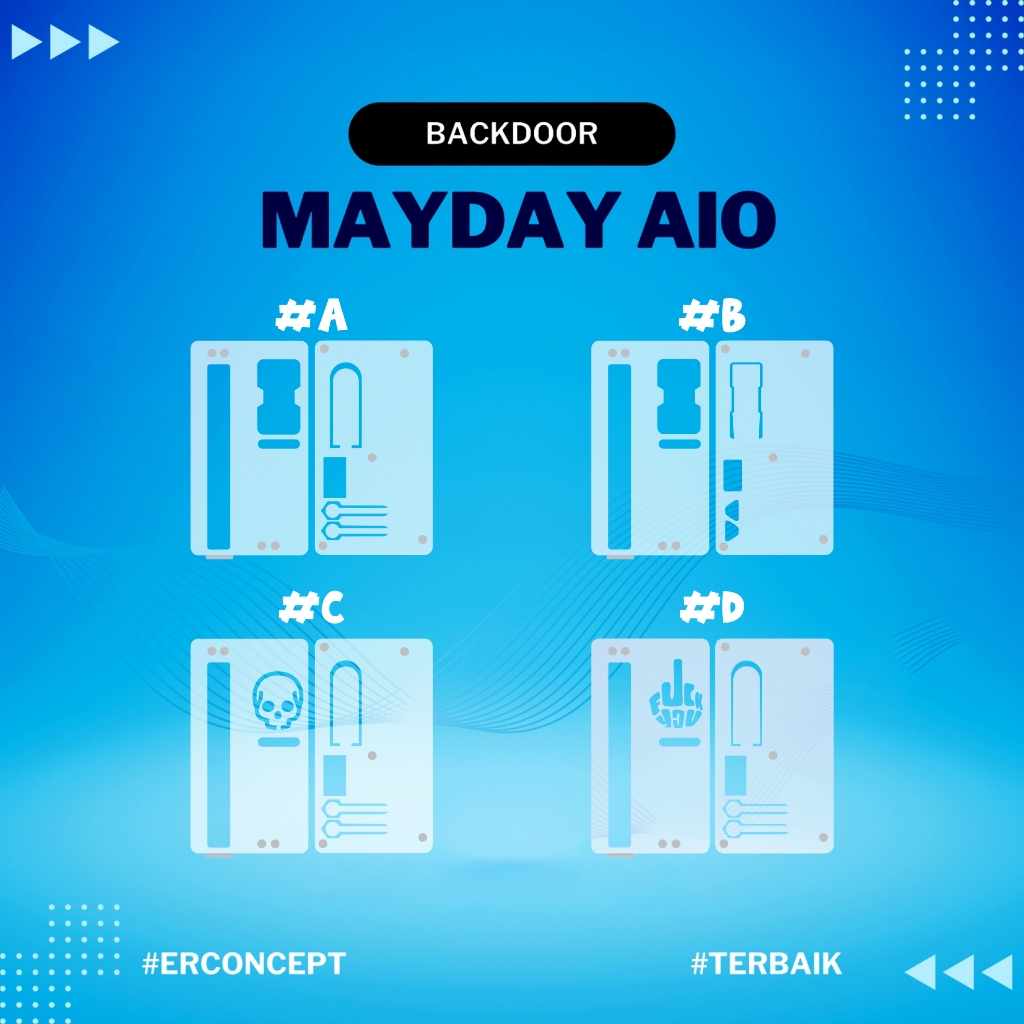 Jual Panel Backdoor Mayday Aio Bisa Custom Clear Motif | Shopee Indonesia