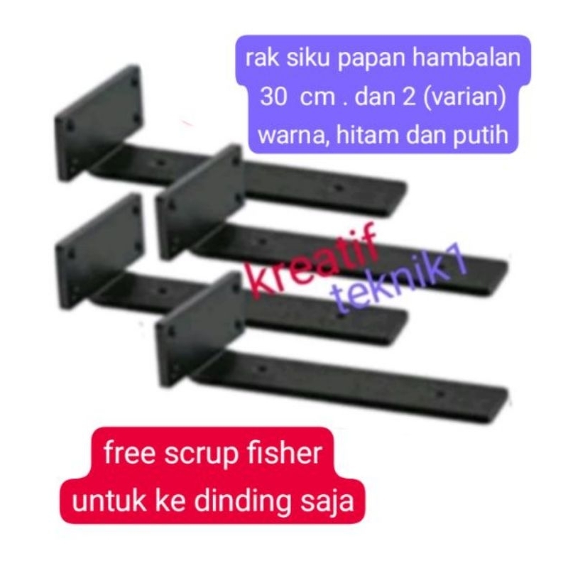 Jual rak siku papan ambalan rak gantung tempel dinding besi siku papan ...