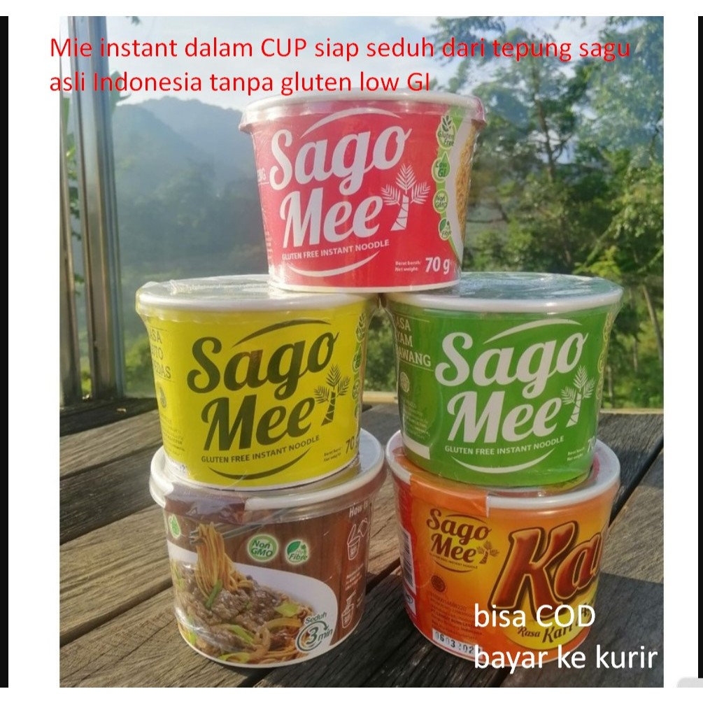 Jual Mie instant dalam CUP siap seduh dari tepung sagu asli Indonesia ...