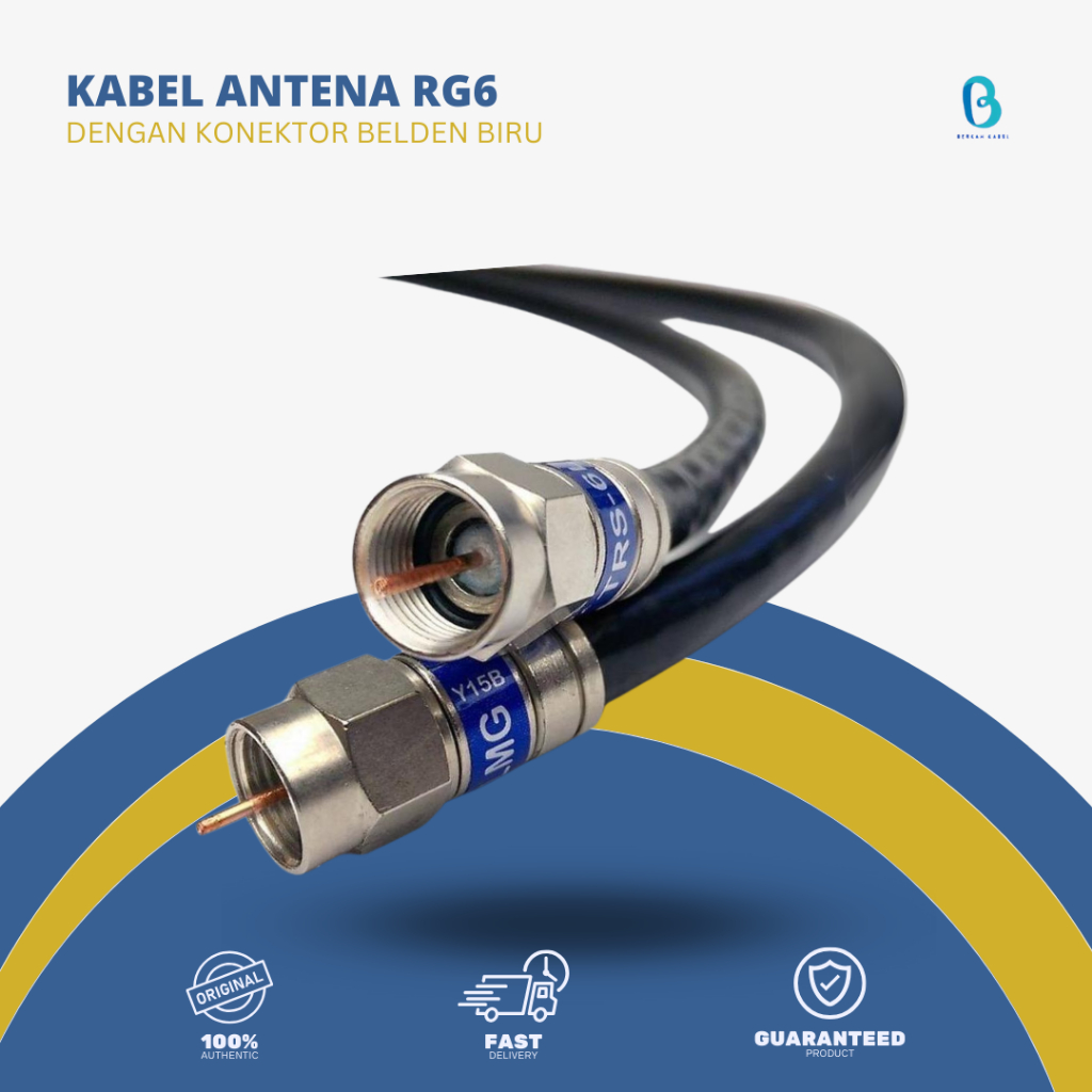 Jual KABEL ANTENA RG6 DENGAN KONEKTOR BELDEN BIRU | Shopee Indonesia