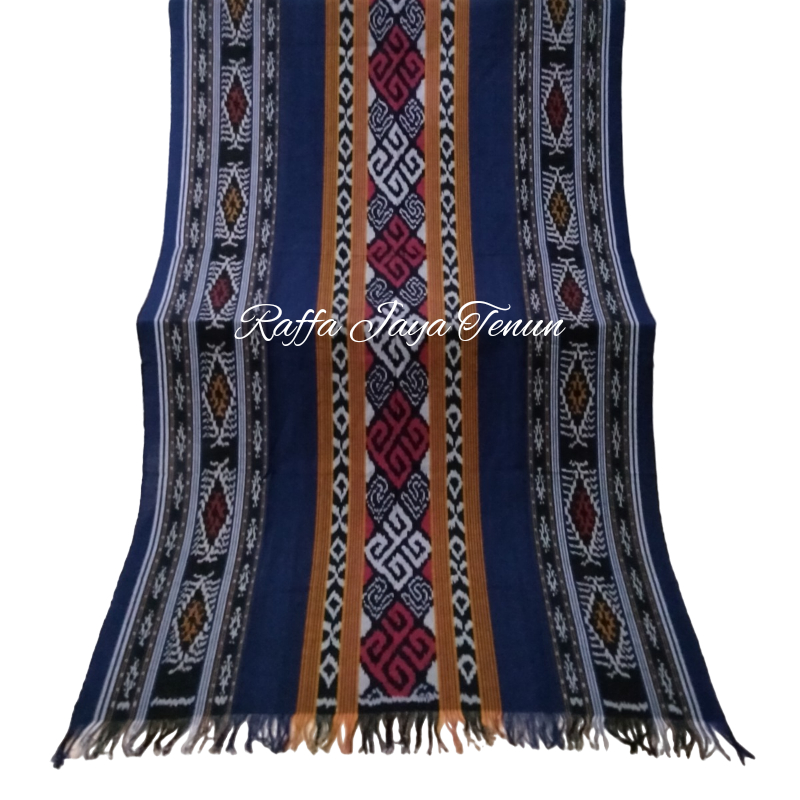 Jual RJT Kain Tenun Ikat Blanket Etnik Tenun Troso Jepara Warna Biru Navy | Shopee Indonesia
