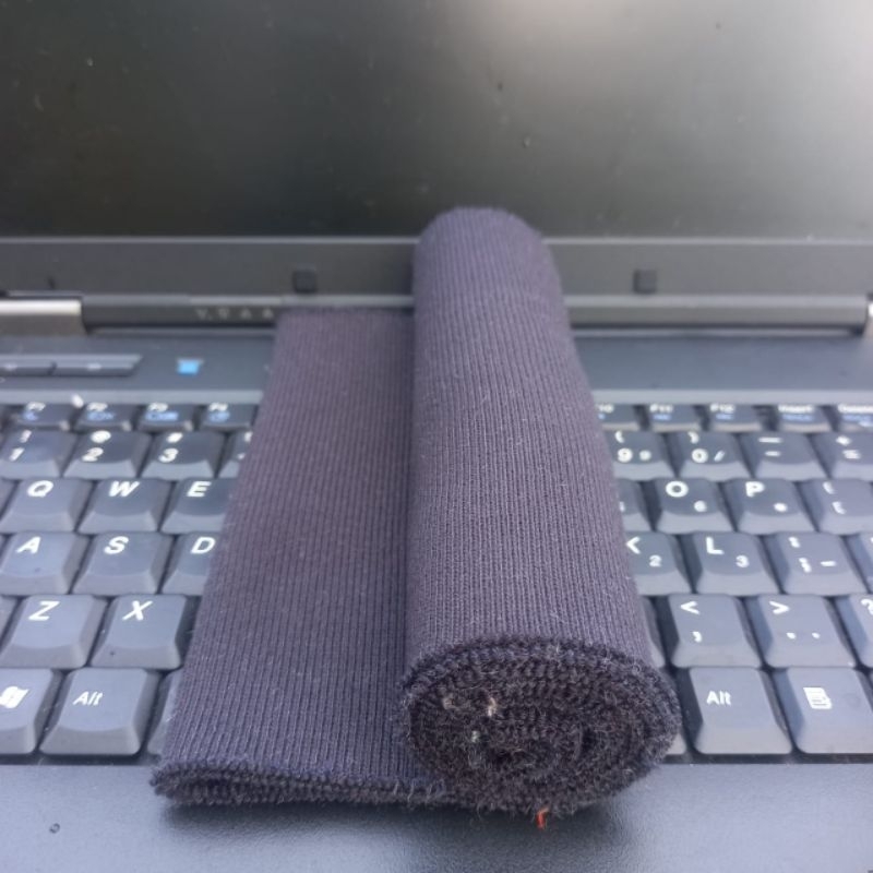 Jual Kain Rib Bur 1x1 babat 2x1 Polyster pe 20s Warna Polos dan Salur ...