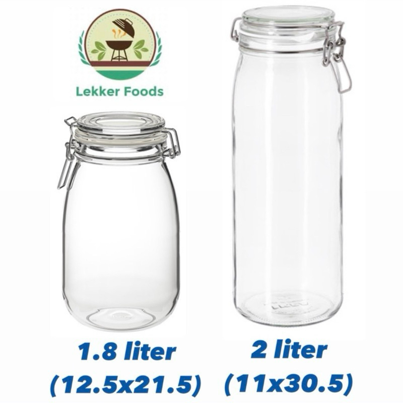 Jual Toples Makanan Kaca Premium Korken IKEA 1.8 liter / 2 liter ...
