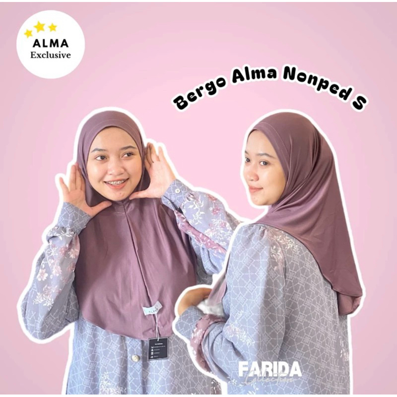 Jual Alma-Hijab Instan Daily Nonped Premium Size S / Bergo Instan ...