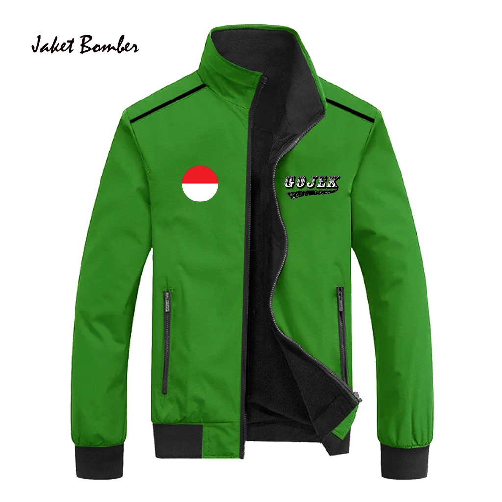 Jual Diskon Jaket Bomber Casual Terbaik Ojol gojek Terbaru / Jaket go ...