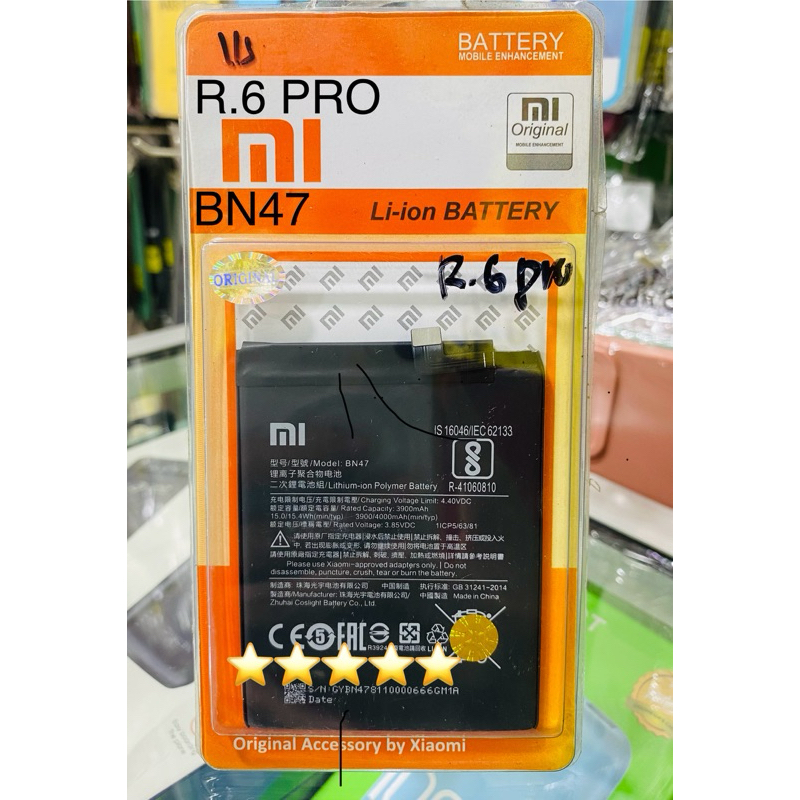 Jual BATERAI XIAOMI REDMI 6 PRO / Mi 2 LITE BN47 BATTERY (ORIGINAL 100% ...