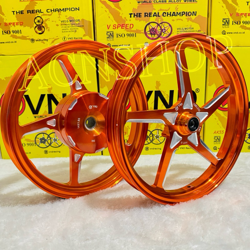 Jual VELG RACING VND AK 55 PALANG 5 BEAT VARIO 110 SCOOPY VARIO 125 VARIO 150 - OREN | Shopee ...