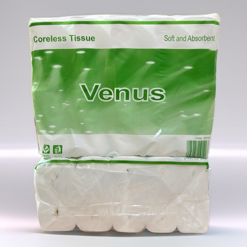 Jual VENUS Tissue/Tisu Gulung Coreless/tanpa tulang isi 10 roll/2 ply ...