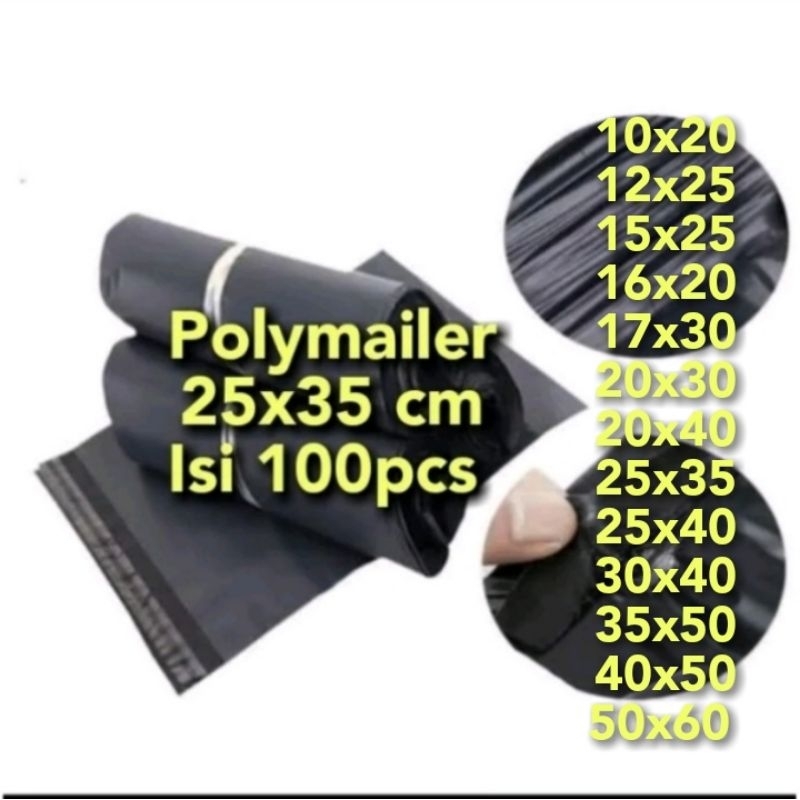 Jual PLASTIK polymailer 25x35 isi 100 pcs polimer packing olshop ...