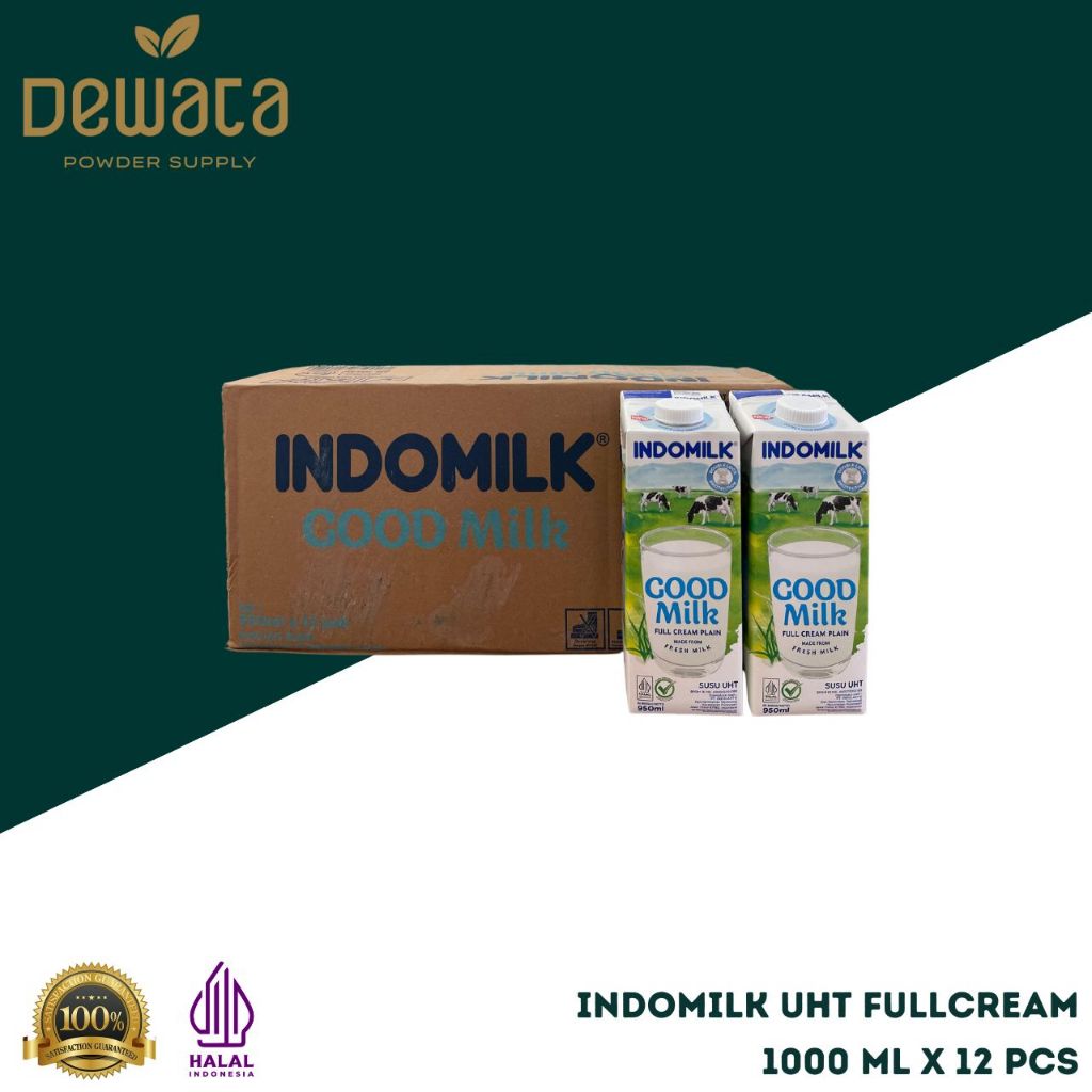 Jual Indomilk Full Cream UHT 950 ml ( 1 Dus x 12 Pcs ) | Shopee Indonesia