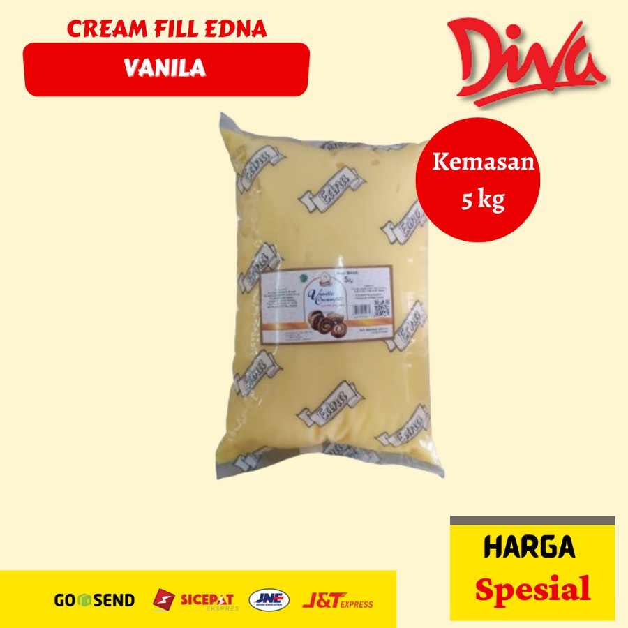 Jual selai Cream filling edna vanila bal 5 kg | Shopee Indonesia