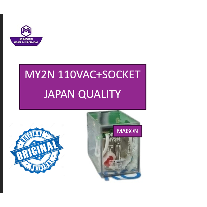 Jual Omr*n Relay MY2N 110VAC + Socket | my2n 110v ac | Shopee Indonesia