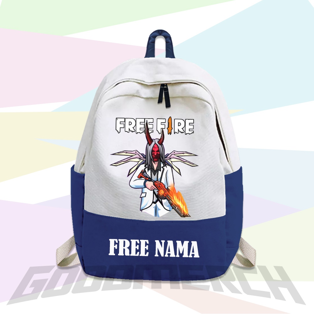Jual TAS ANAK GAME FF FREE FIRE MASCOT LOGO TERBARU / FREE CETAK NAMA ...