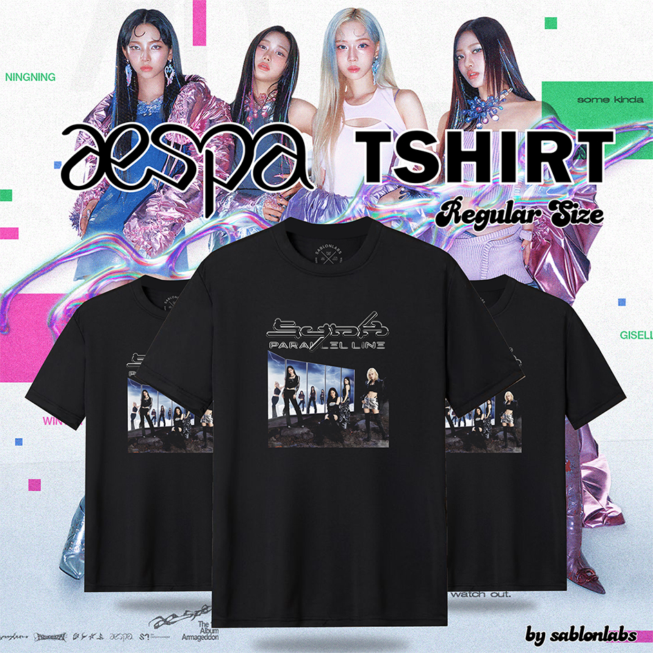 Jual KAOS AESPA SINK PARALLEL LINE LIVE TOUR 2024 KARINA WINTER GISELLE ...
