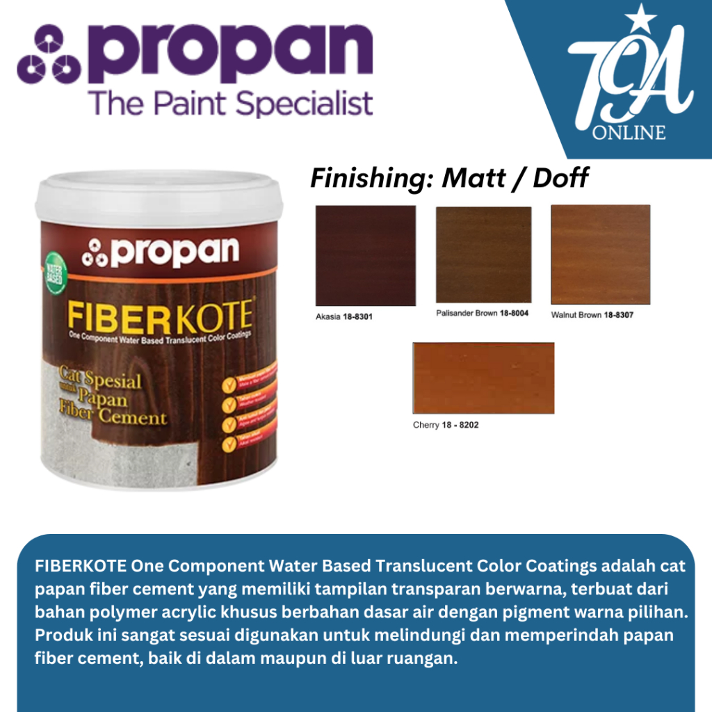 Jual Cat Papan Fiber Cement Fiberkote Propan Doff / Matt 1L | Shopee ...