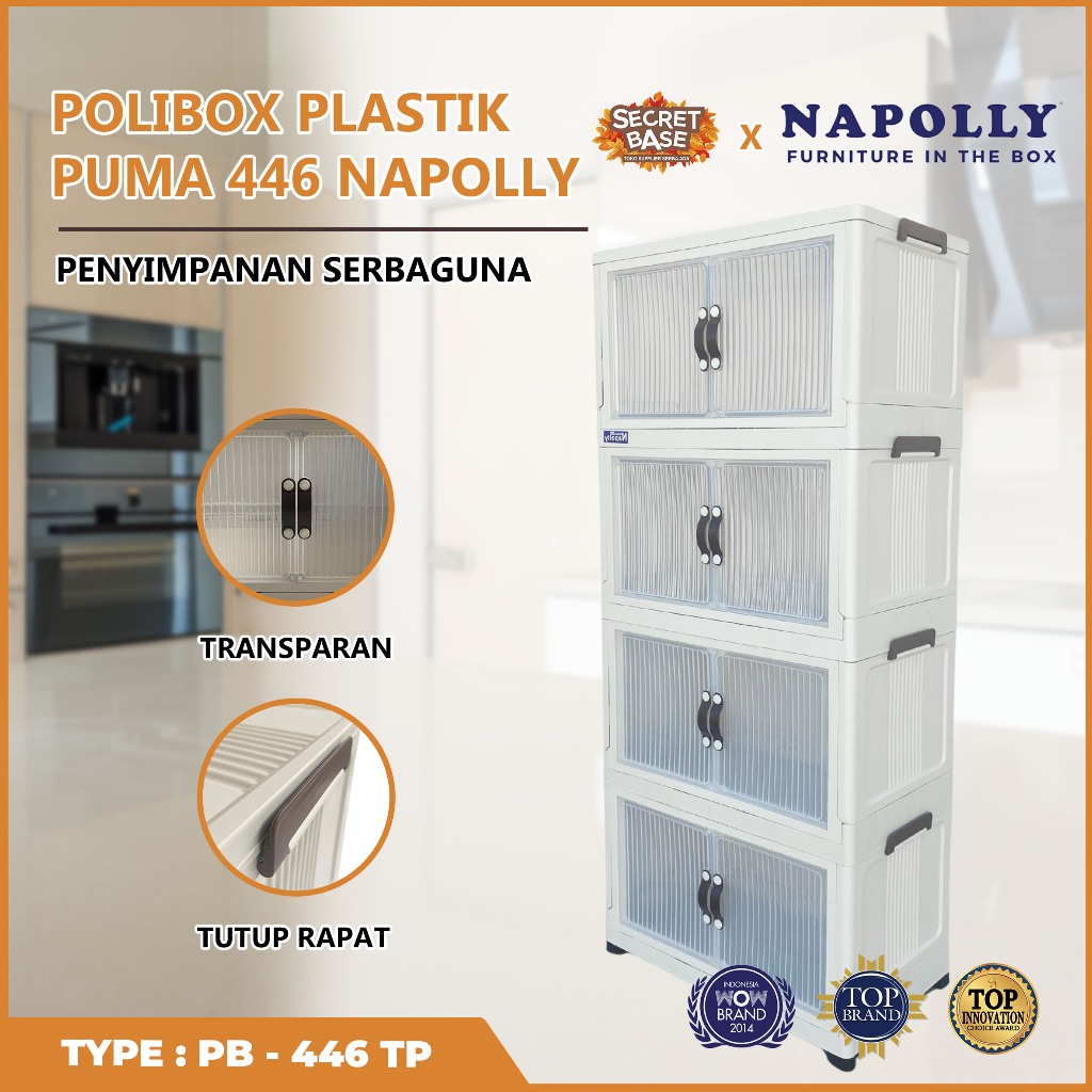 Jual NAPOLLY POLIBOX 446 SUSUN 4 + RODA - Almari Plastik/ Bok/ Lemari ...