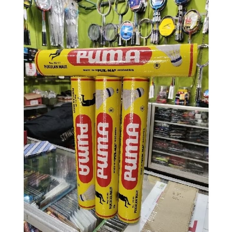 Jual KOK BADMINTON PUMA KUNING ORIGINAL/shuttlecock puma kuning ...