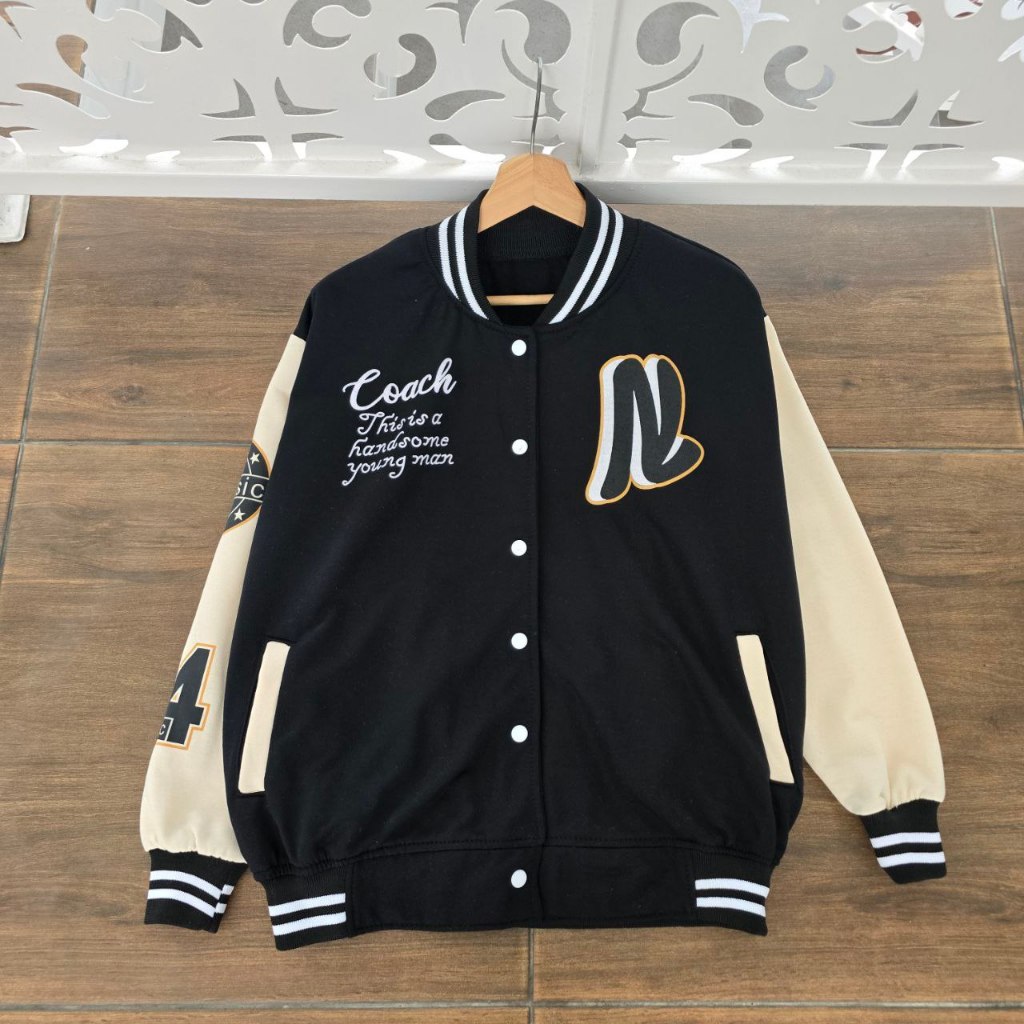 Jual Jaket Baseball Varsity INISIAL HURUF N Jacket Distro Dewasa Cowok ...