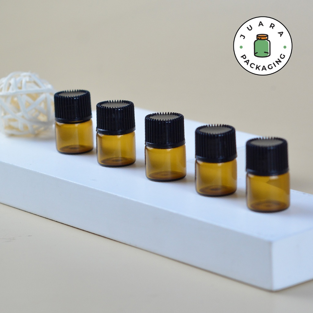 Jual Botol Kaca 2ml Sample Parfum Botol Coklat Kaca Amber Tetes Botol ...