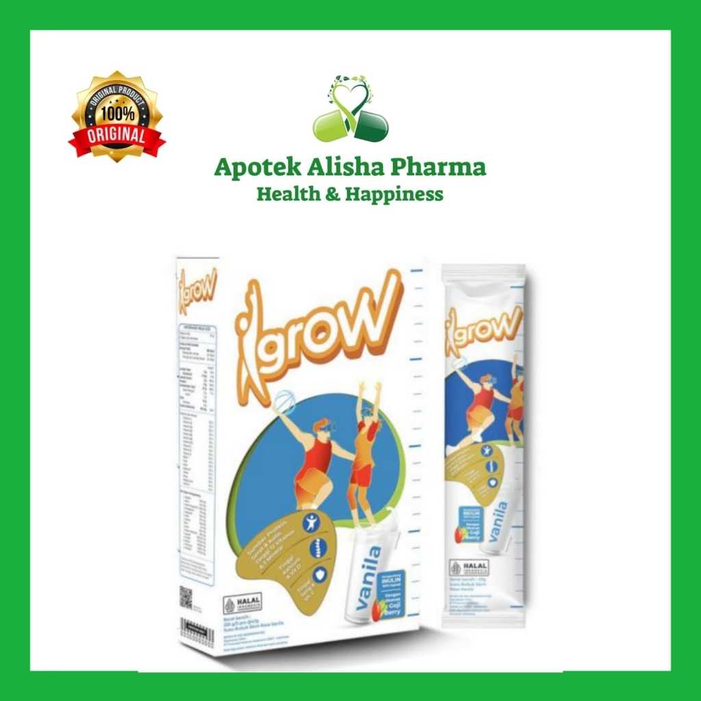 Jual Igrow Milk Box 5 sachet - Susu Peninggi Badan Anak Usia 5 - 12 tahun dan Remaja Rasa Vanila ...