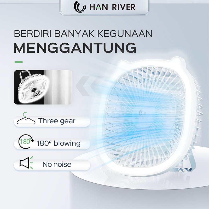 Jual HAN RIVER kipas portabel HRFS01WT kipas mini kipas kecil-Putih ...