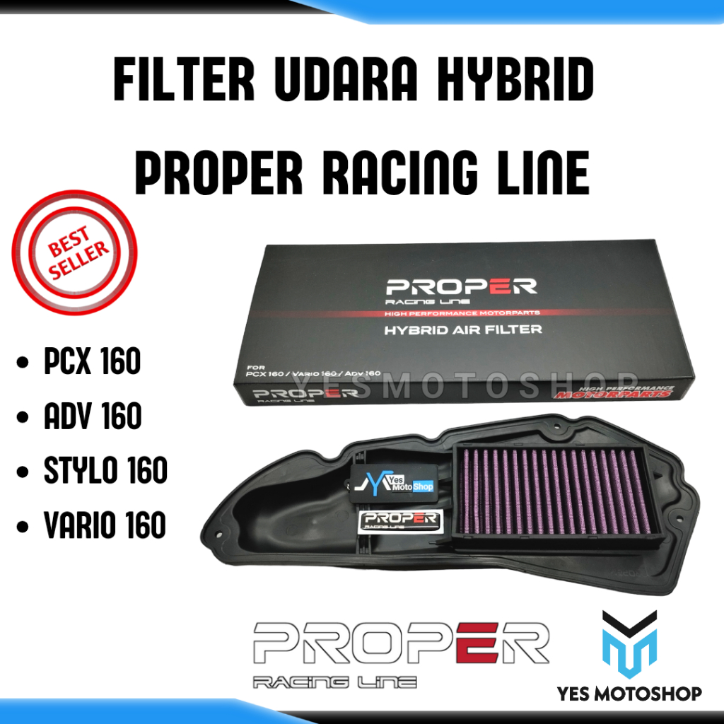 Jual AIR FILTER UDARA PROPER RACING LINE VARIO 160 PCX 160 ADV 160 ...