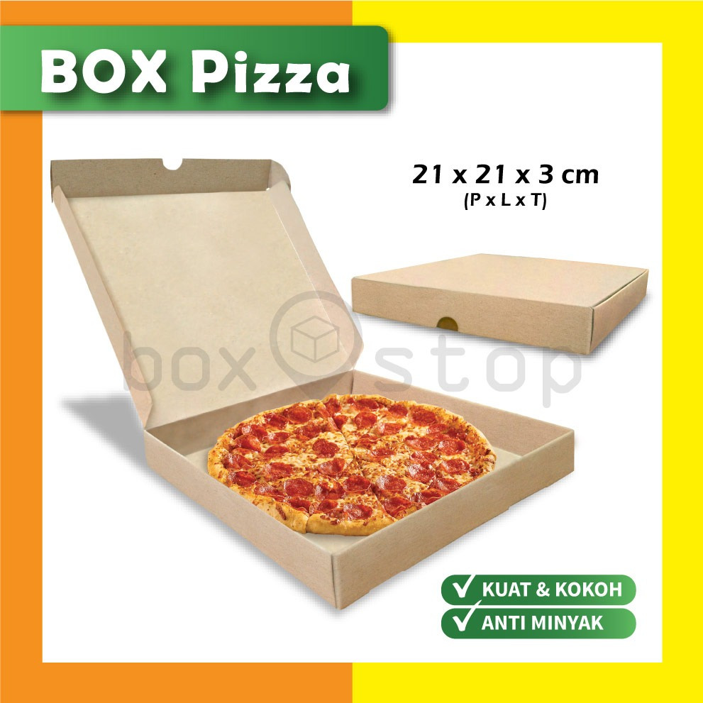 Jual Kotak Box Dus Pizza - 21x21x3 cm | Shopee Indonesia