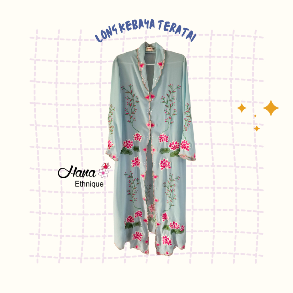 Jual Long Kebaya Teratai - Hana Ethnique - [Pilih warna] Kebaya Encim ...