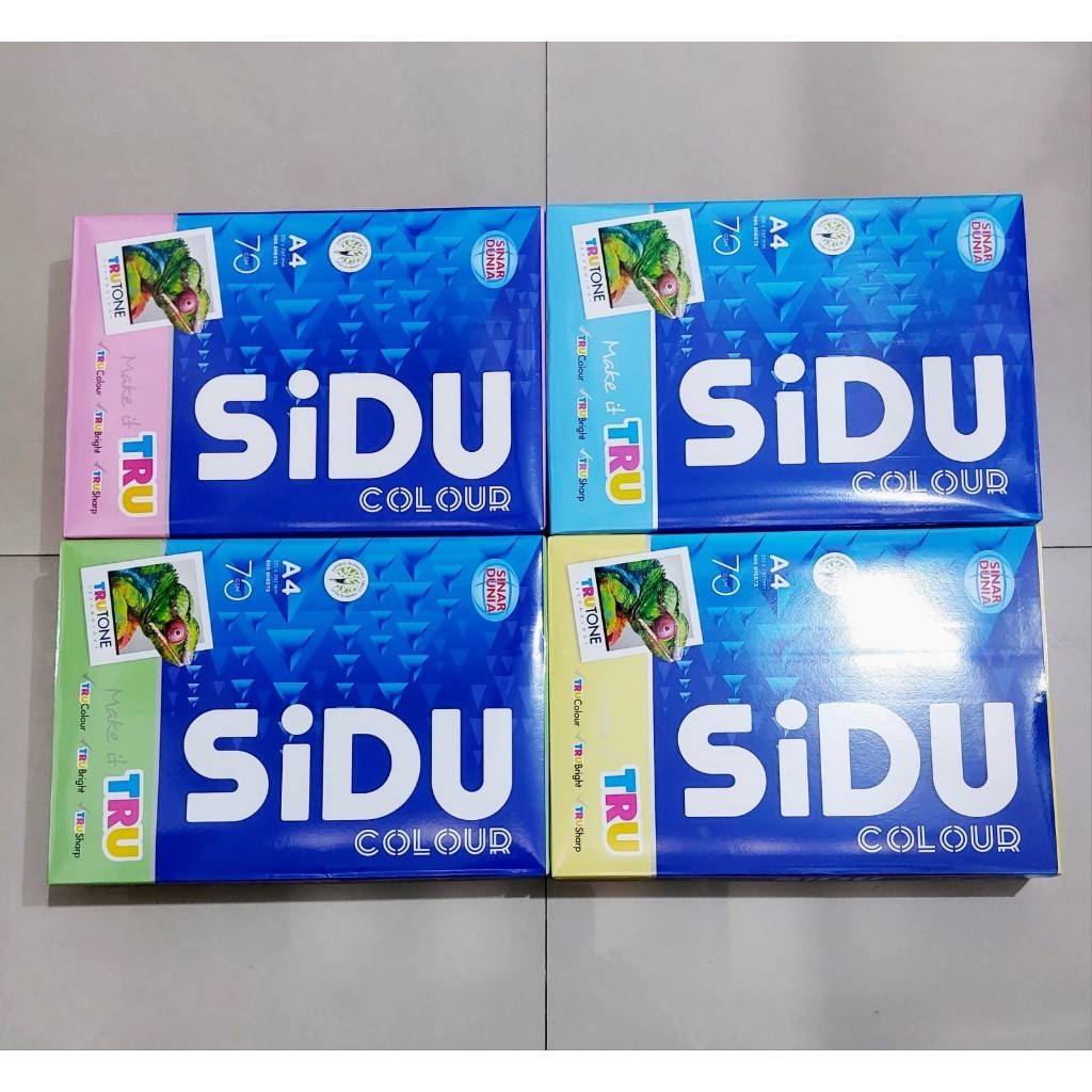 Jual KERTAS HVS SIDU A4 70G COLOUR | Shopee Indonesia