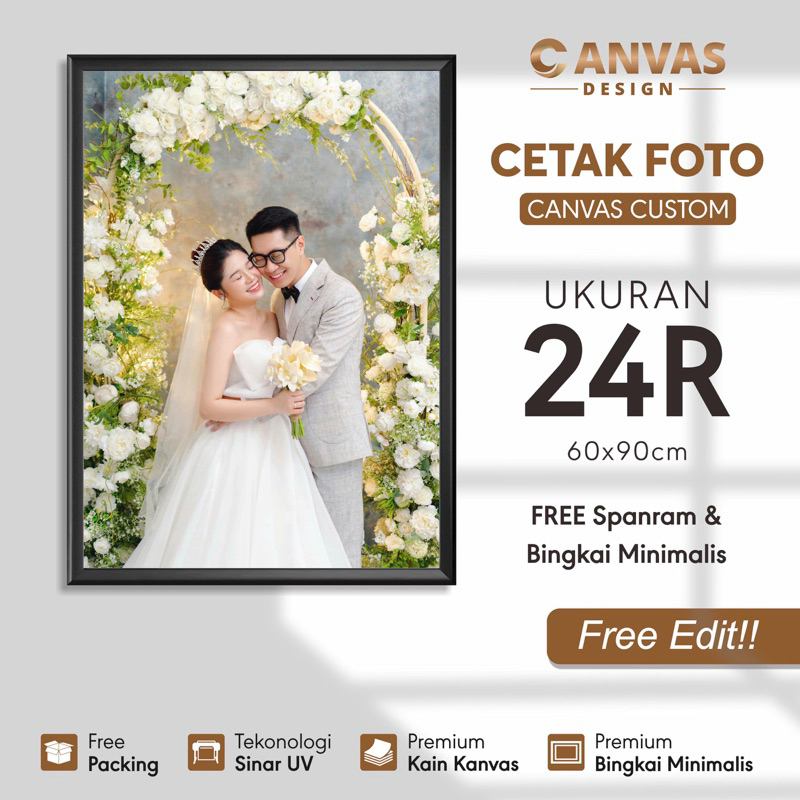 Jual Cetak Foto kanvas 24R ( 60X90 ) include Frame Minimalis Canvas ...