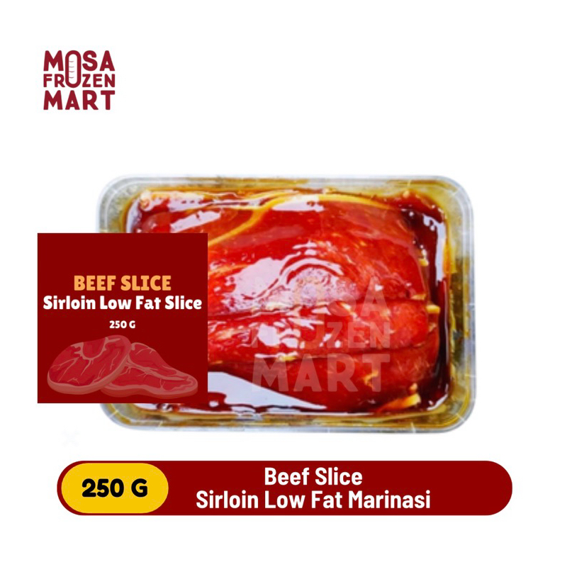 Jual Beef Slice Sirloin Low Fat Marinasi 250 G | Daging Grill | Shopee ...