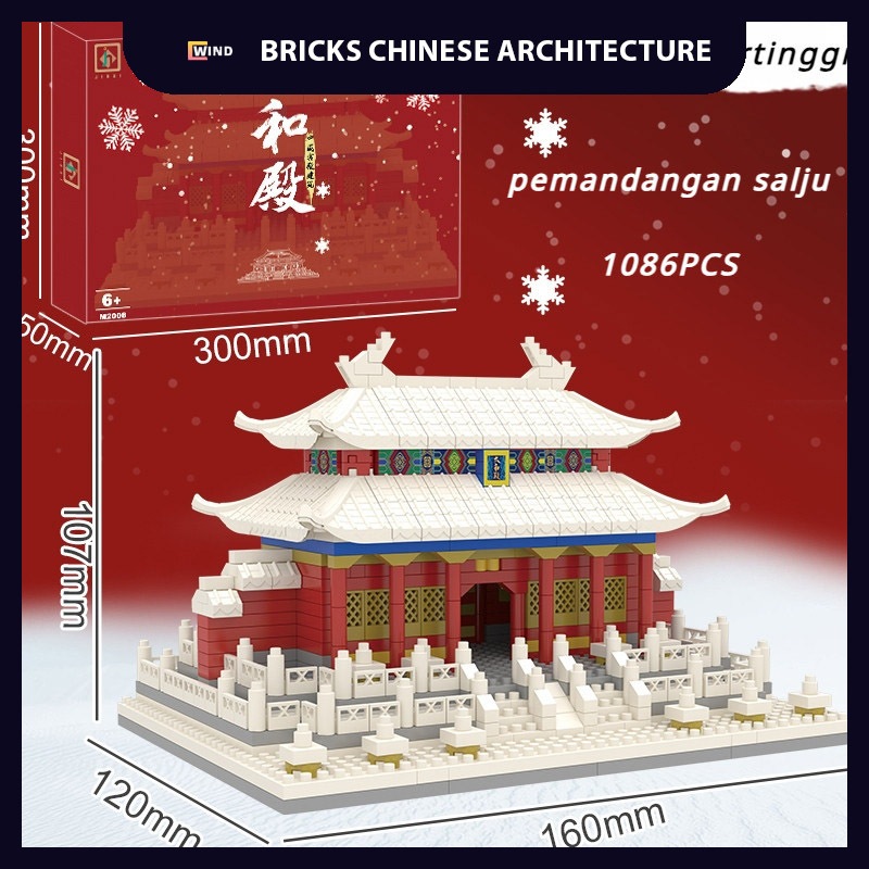 Jual Building Block Chinese Architecture Nano Balok Garden Cina ...