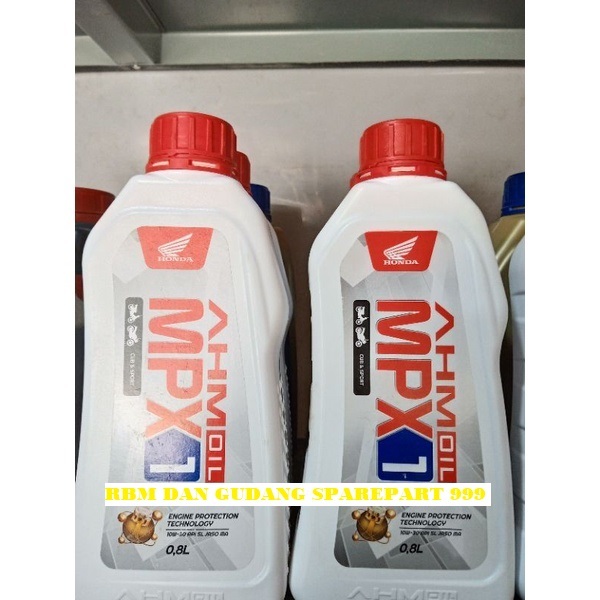 Jual OLI MPX1 0,8L AHM OIL 10W-30 API SL JASO MA AHM OIL MPX 1 0,8 ...