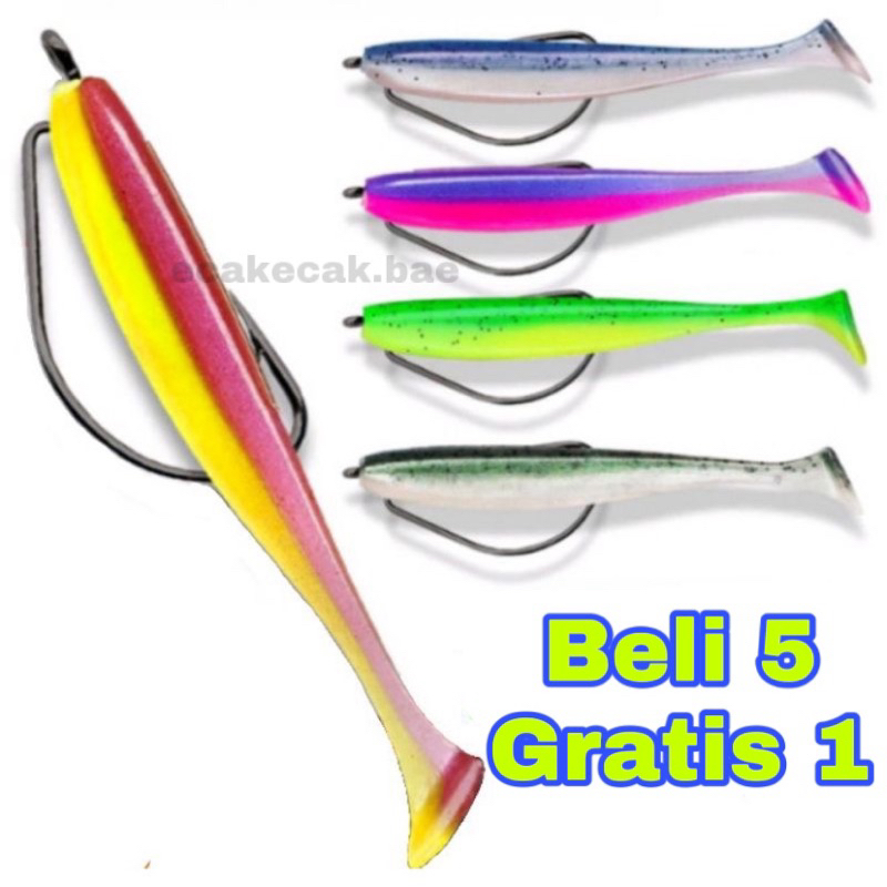 Jual Soft Lure 7cm/2g + Hook #1 Umpan Casting Pancing Toman, Gabus ...