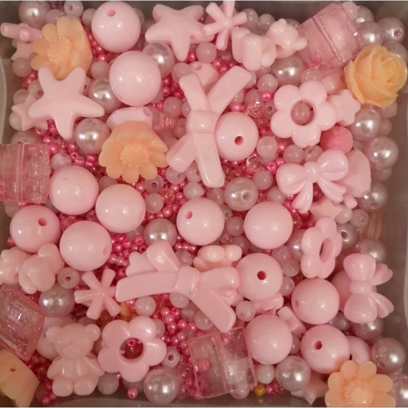 Jual (50gr) ECER manik mote akrilik SEROK gado-gado MIX CAMPUR | Shopee ...