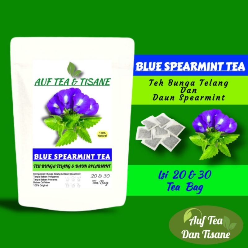 Jual Blue Spearmint / Teh Bunga Telang & Daun Spearmint,Isi 20 & 30 Tea Bag(Teh Celup)'AUF TEA ...