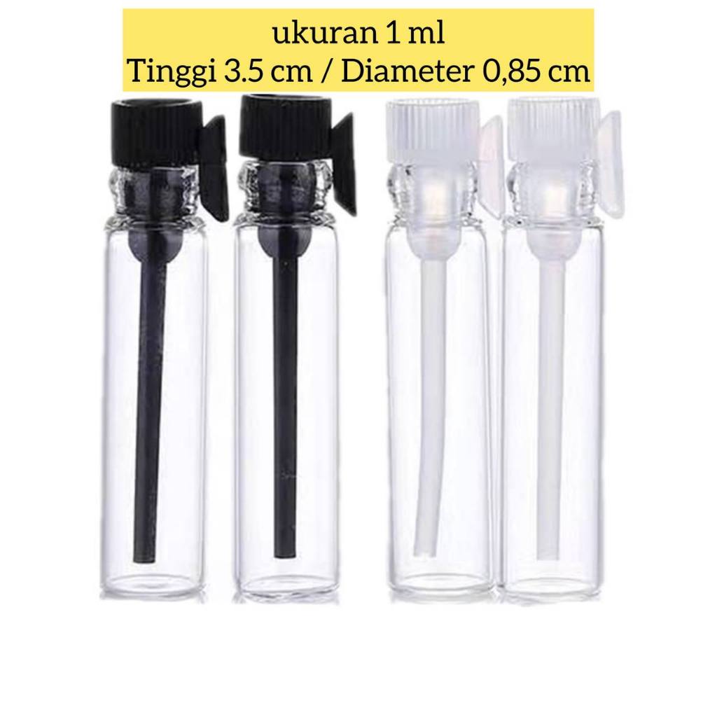 Jual BTL1-TES Botol tester 1 ml kaca vial lidi stik sampel tes parfum ...