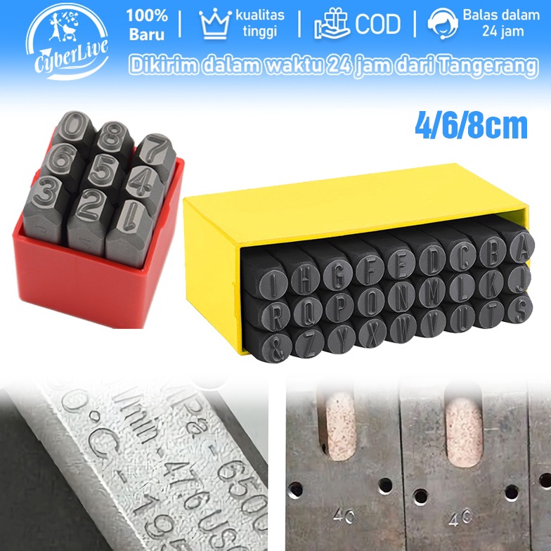 Jual Number Letter Punch Set 36pcs Angka Dan Huruf Ketok Besi Numbers ...