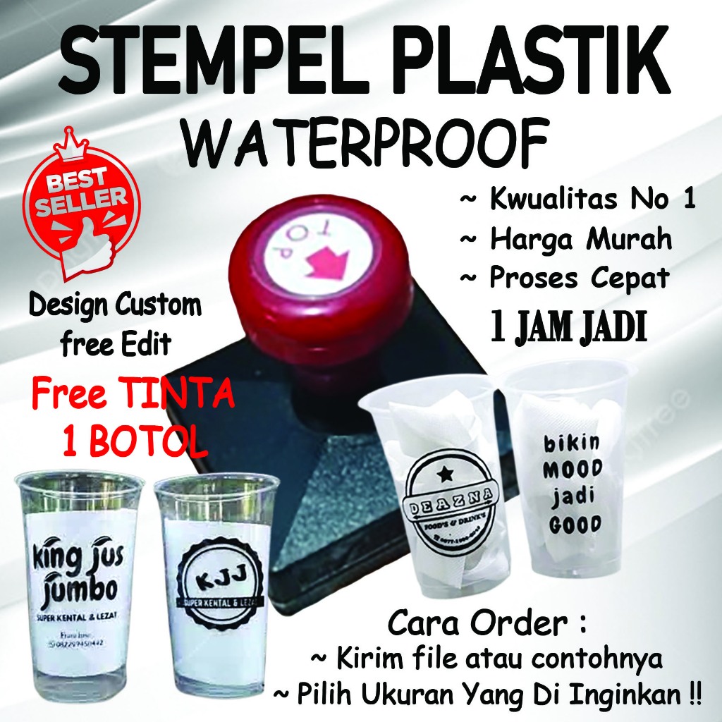 Jual Stempel Plastik | Stempel Gelas Cup | Stempel Mika | Kaca | Kayu ...